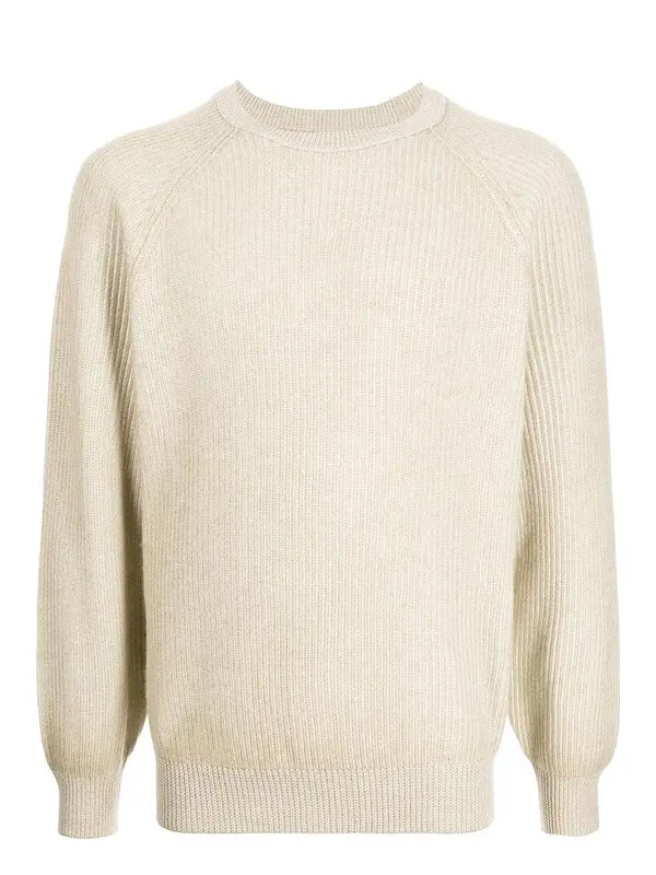 Brunello Cucinelli Purl-knit Cashmere Jumper - Neutrals