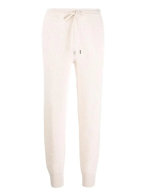 Simkhai Ribbed Knit Track Pants - Neutrals