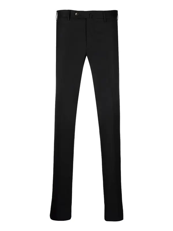 PT TORINO Pressed-crease Slim-fit Tailored Trousers - Black