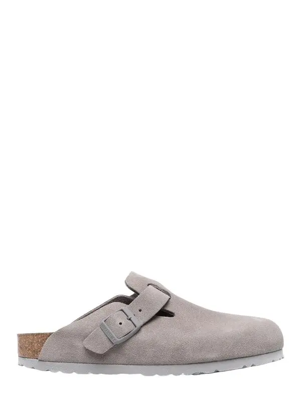 BIRKENSTOCK Suede Slip-on Sandals - Grey