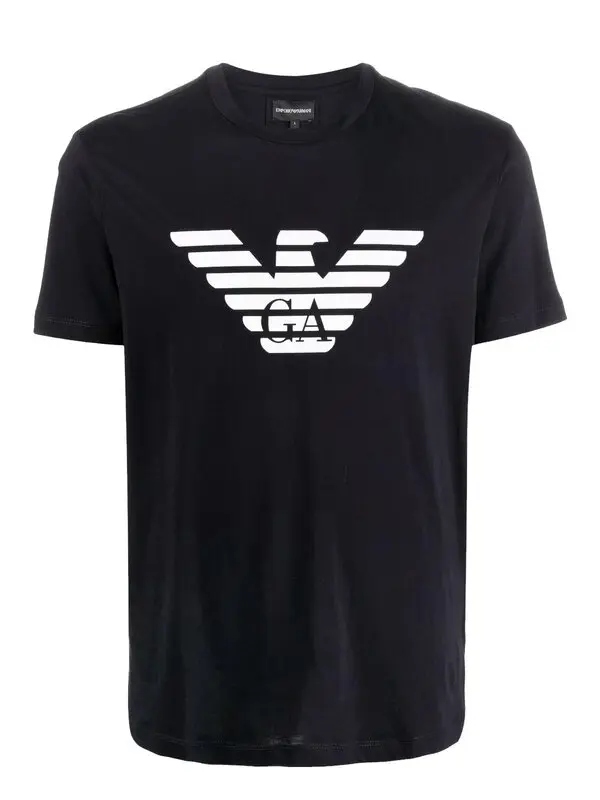 Emporio Armani Eagle-logo T-shirt - Blue