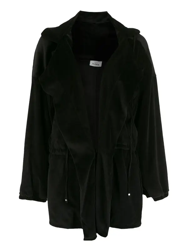 AMIR SLAMA Slouch Hooded Jacket - Black