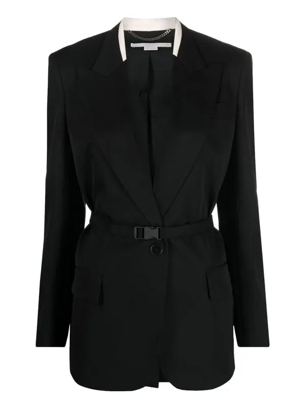 Stella McCartney Single-breasted Belted Blazer - Black