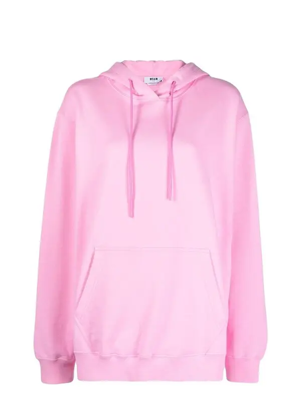 MSGM Oversized Cotton Hoodie - Pink