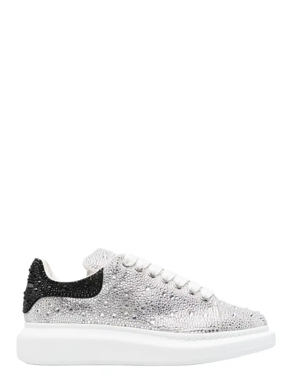 Alexander McQueen Oversized Crystal-embellished Sneakers - White