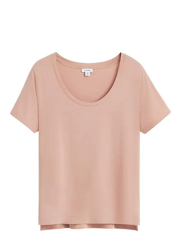Cuyana Pima Scoop Neck T-shirt - Soft Rose