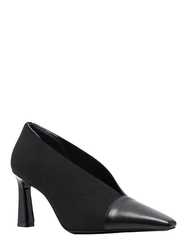 POLLINI Pointed-toe Panelled Pumps - Black