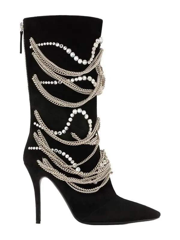 GIUSEPPE ZANOTTI Sheena Embellished Boots - Black