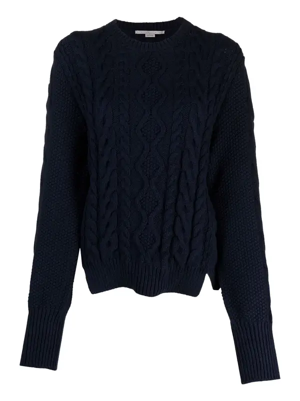Stella McCartney Long-sleeve Cable-knit Jumper - Blue