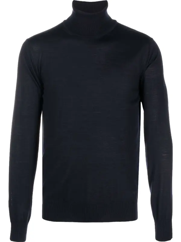Emporio Armani Roll Neck Jumper - Blue