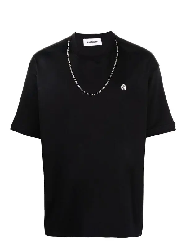 AMBUSH Chain-link Collar T-shirt - Black