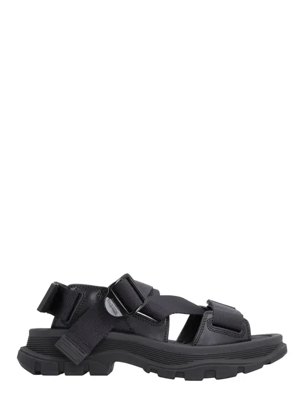 Alexander McQueen Tread Flat Sandals - Black