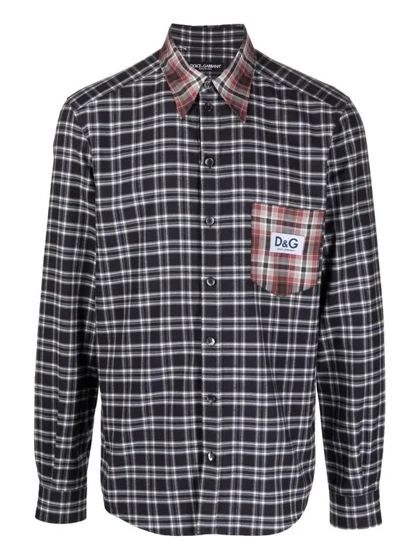 Dolce & Gabbana Check-print Shirt - Blue