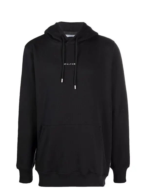 1017 Alyx 9sm Logo-print Pullover Hoodie - Black