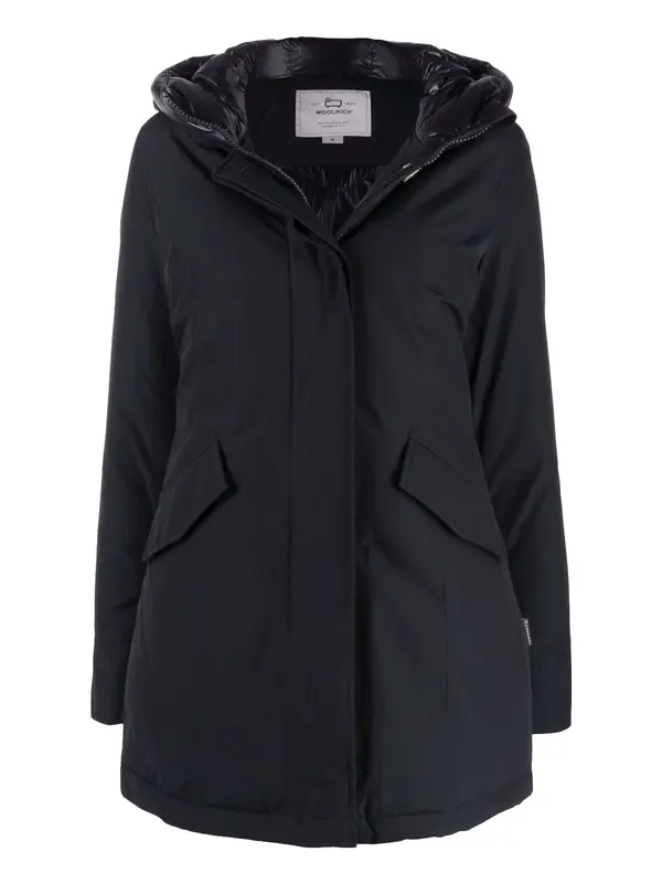 Woolrich Hooded Padded Coat - Blue