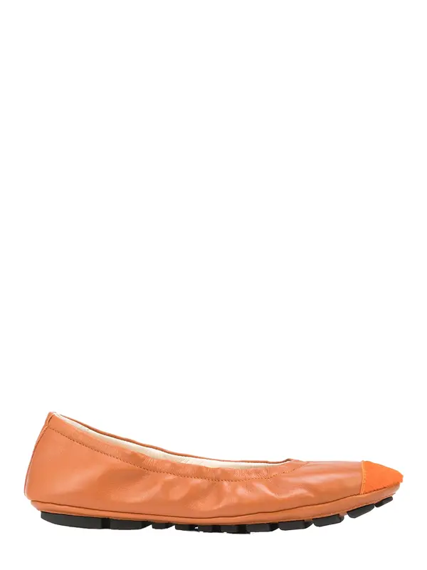 MADISON.MAISON Elasticated Ballerina Shoes - Orange