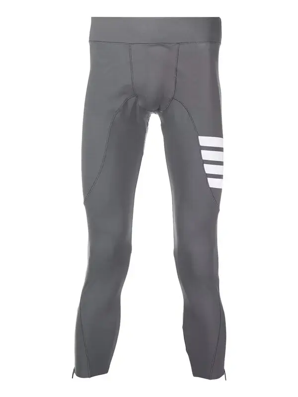 Thom Browne 4-bar Stripe Lightweight Compression Tights - Grey