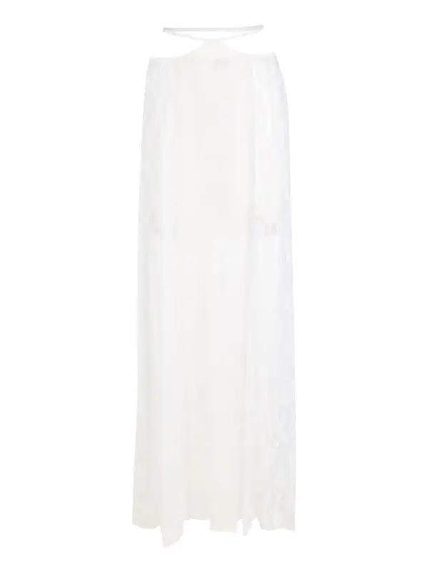 AMIR SLAMA Lace Maxi Skirt - White
