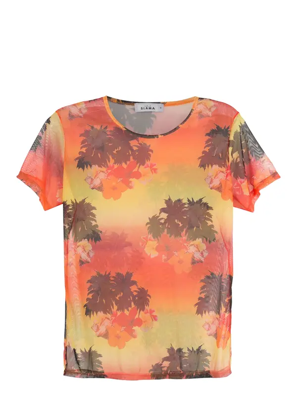 AMIR SLAMA Printed T-shirt - Orange