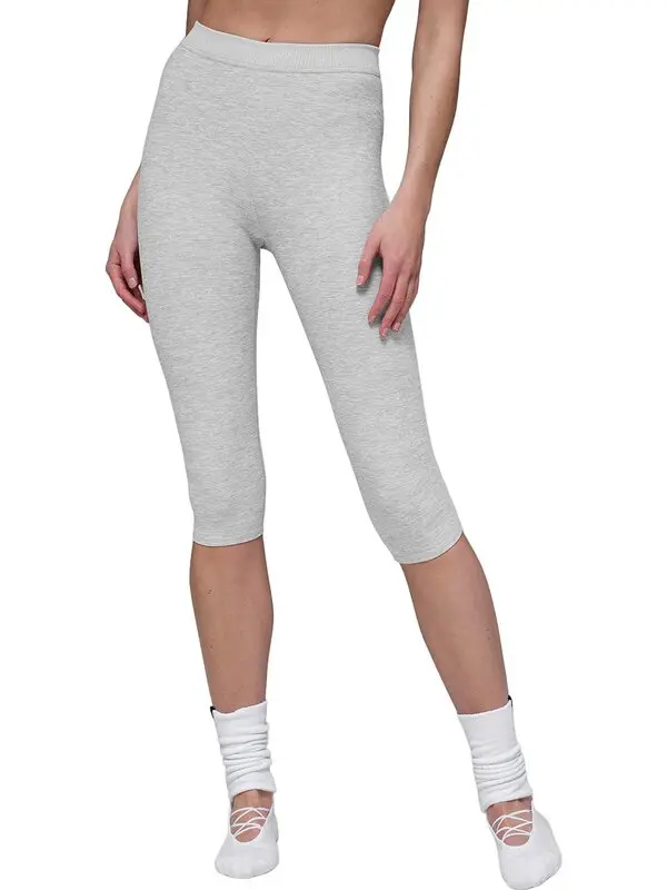 Alo Yoga Alosoft High-waist Iconic 90's Capri - Athletic Heather Grey