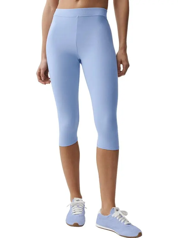 Alo Yoga High-waist Iconic 90's Capri - Light Provence Blue