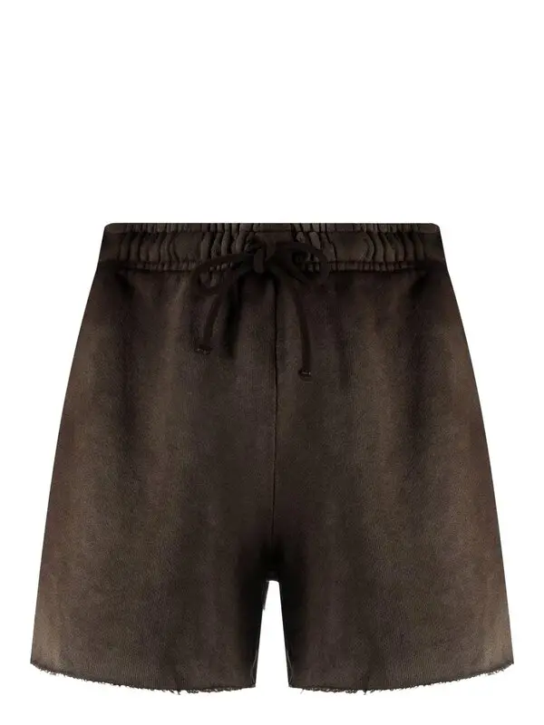 Cotton Citizen Faded Raw-cut Track Shorts - Green