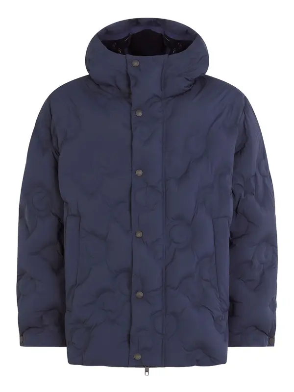 Dolce & Gabbana Quilted Logo Coat - Blue