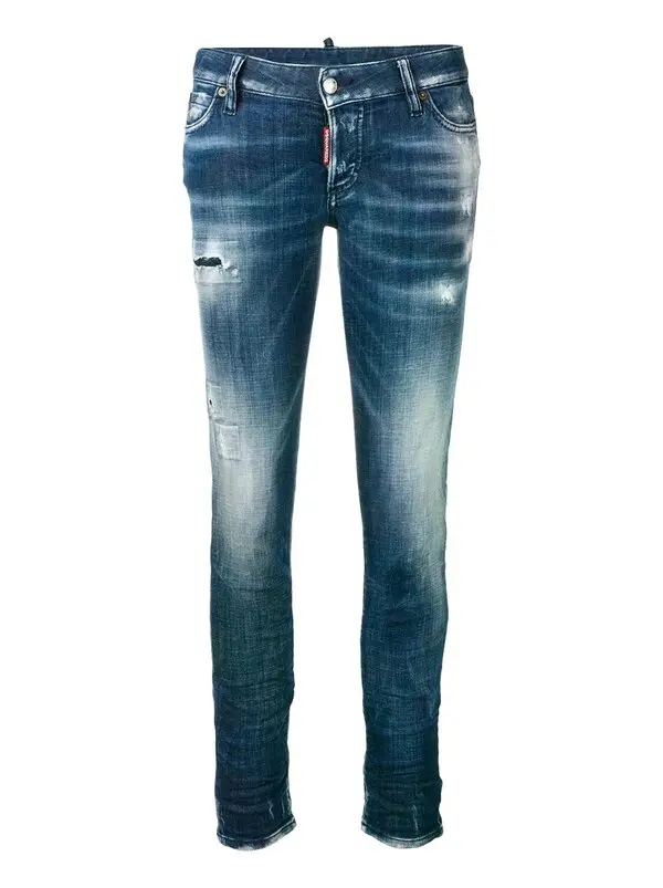 Dsquared2 Distressed Skinny Jeans - Blue