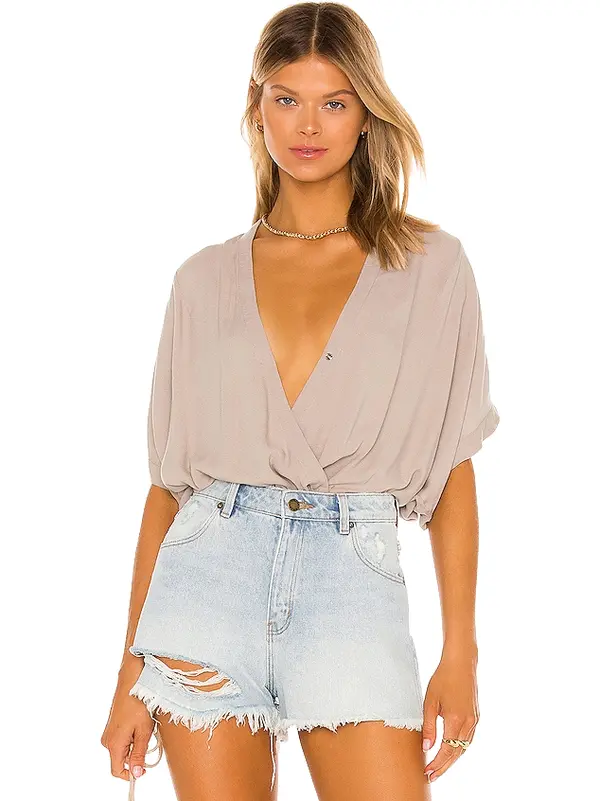 BOBI Beach Crepe Top - Tan