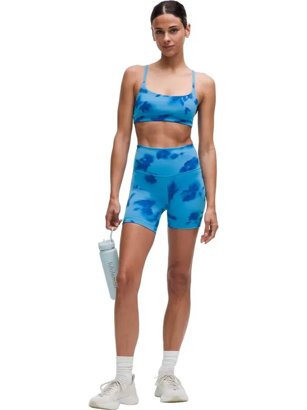 Lululemon Wunder Train High-rise Short 6 - Hazy Floral Blue Multi