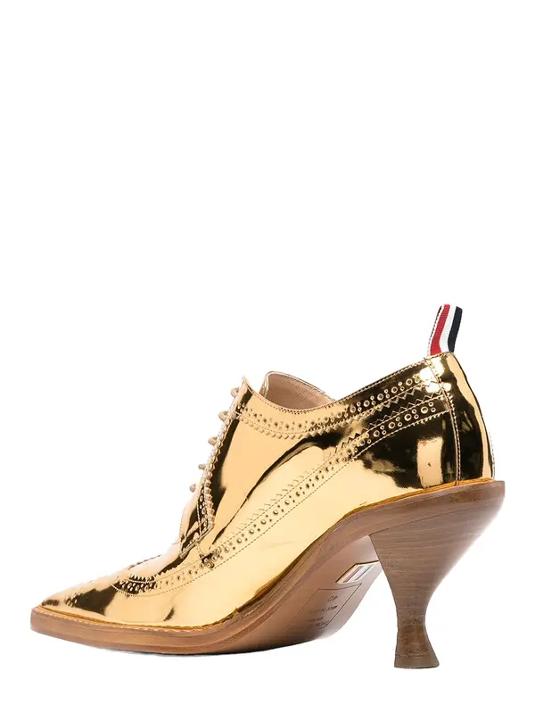 Thom Browne Metallic Longwing Brogues - Gold
