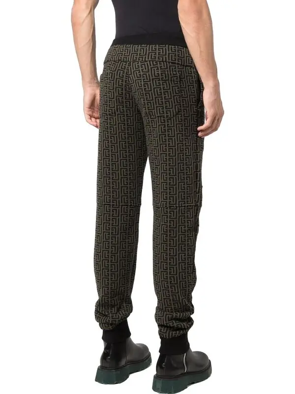 Balmain Monogram-print Track Pants - Brown