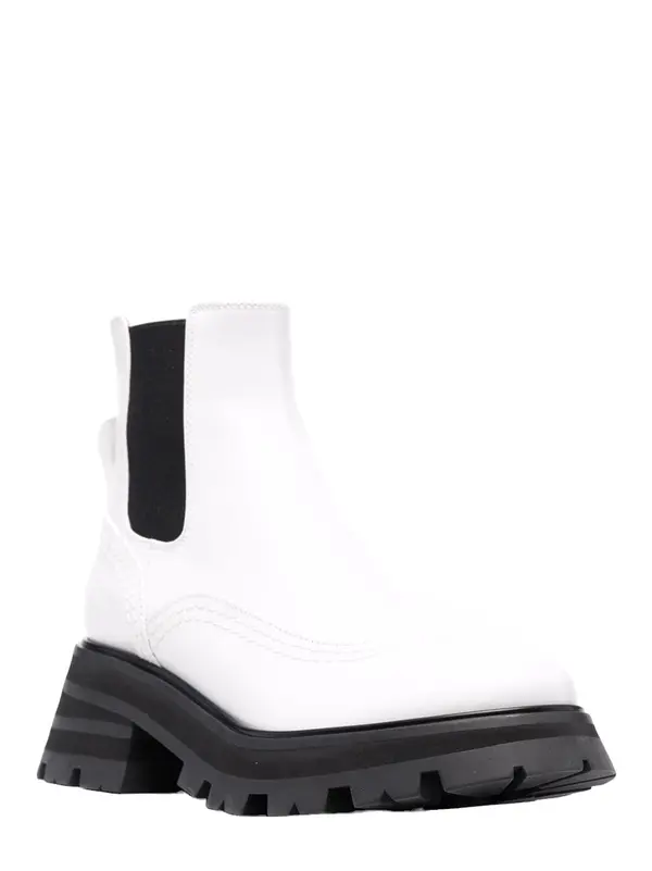 Alexander McQueen Wander Ridged-sole Leather Boots - White