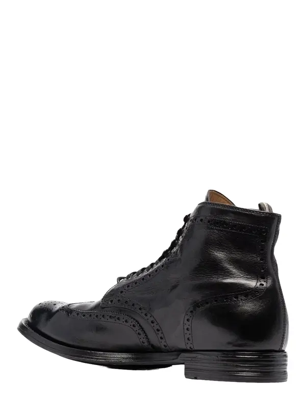 Officine Creative Anatomia Leather Lace-up Boots - Black