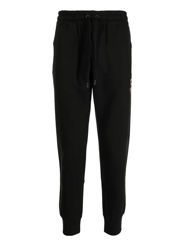 Dolce & Gabbana Crest-embroidered Track Pants - Black