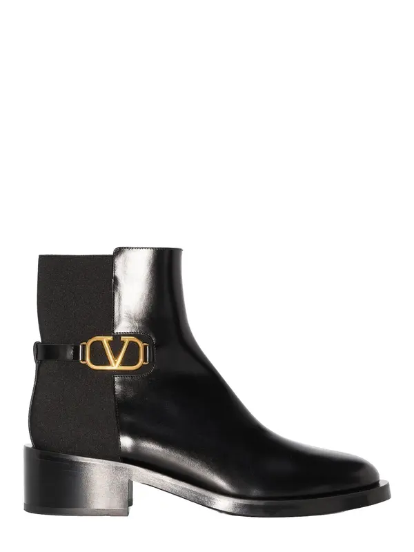 Valentino Garavani 30mm Vlogo Signature Ankle Boots - Black