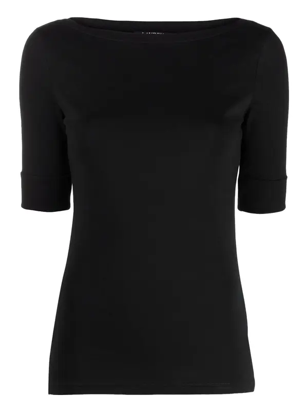 Ralph Lauren Judy Boat Neck Top - Black