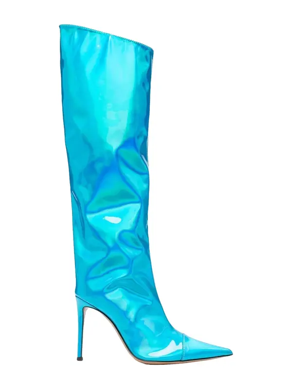 Alexandre Vauthier Metallic Pointed-toe Boots - Blue