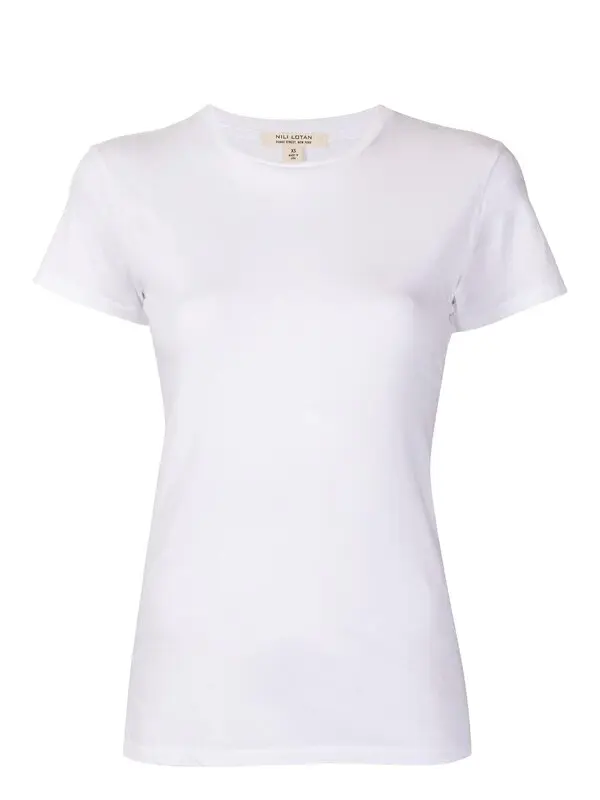 NILI LOTAN Lana Crew Neck T-shirt - White