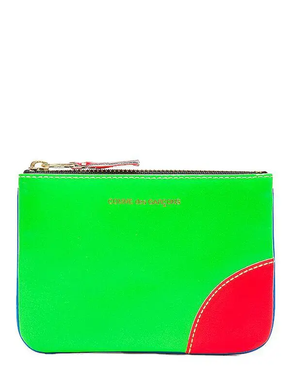 Comme Des Garçons Super Fluo Small Pouch - Blue & Green