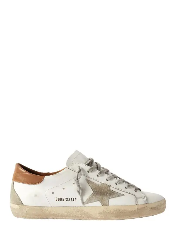 Golden Goose Superstar Distressed Sneakers - White