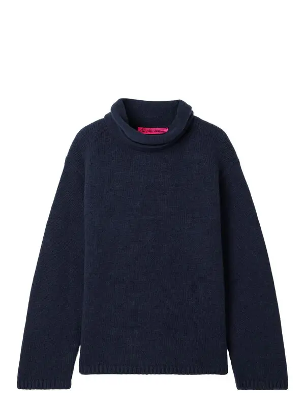 THE ELDER STATESMAN Cashmere Turtleneck Sweater - Blue