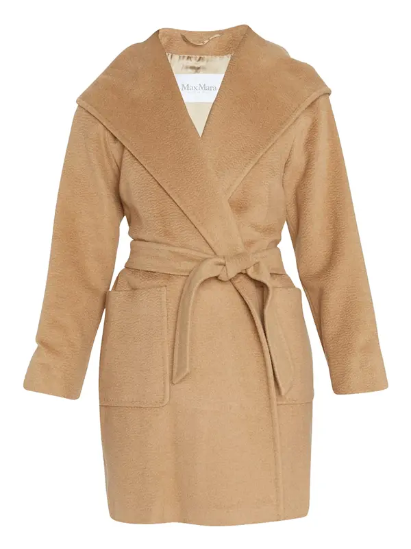 Max Mara Rialto Hair Belted Coat - Camel
