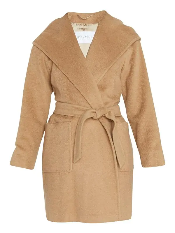 Max Mara Rialto Hair Belted Coat - Camel