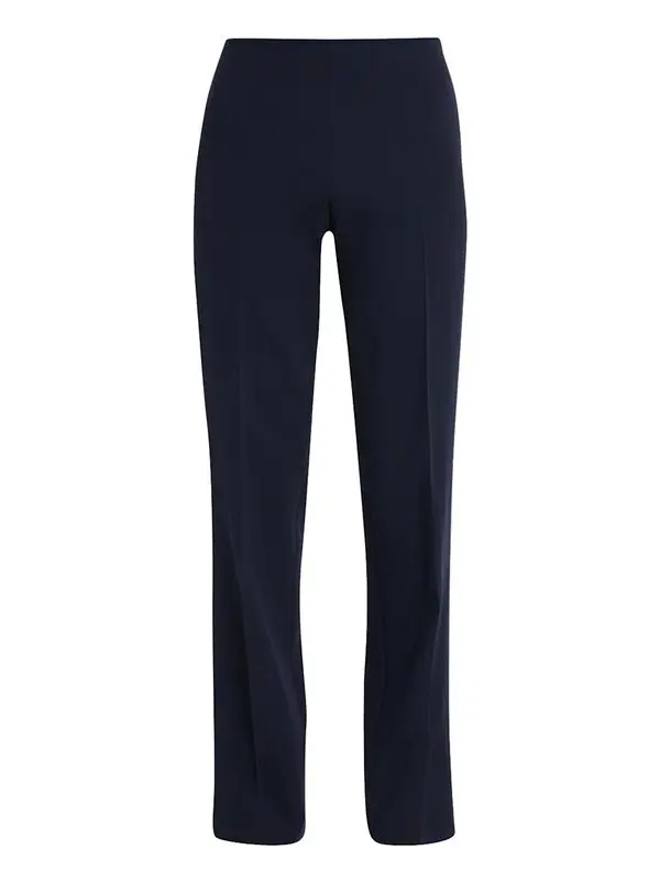 Akris Carole Straight-leg Double-face Wool Pants - Navy