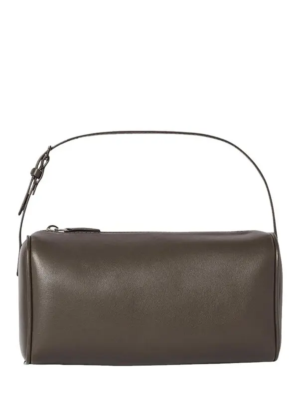 THE ROW 90s Lambskin Shoulder Bag - Dark Brown