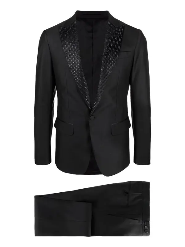 Dsquared2 Crystal-embellished Single-breasted Suit - Black