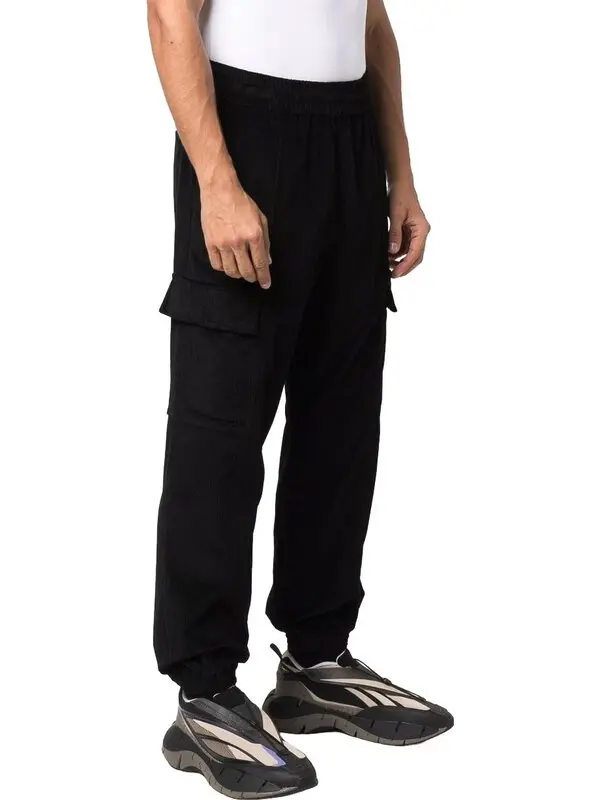 COUNTY OF MILAN Cross Corduroy Track Pants - Black