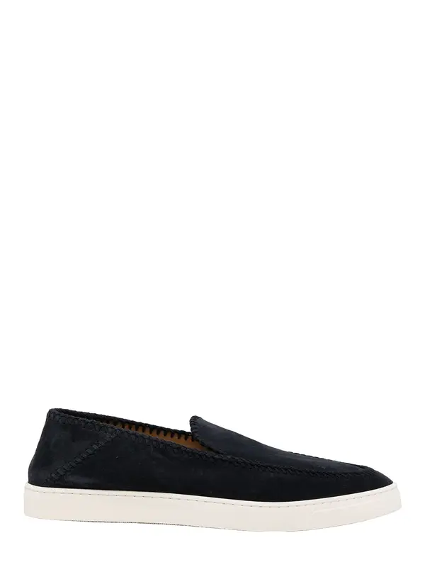 Giorgio Armani Suede Slip-on Sneakers - Blue