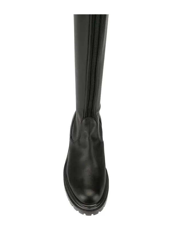GIANVITO ROSSI Thigh High Zip Up Boots - Black